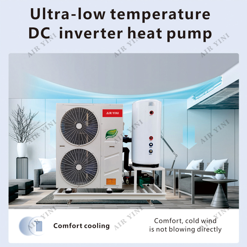 6HP(15kw 19.6kw) Heating Cooling hot water Air Heat pump EVI DC ...